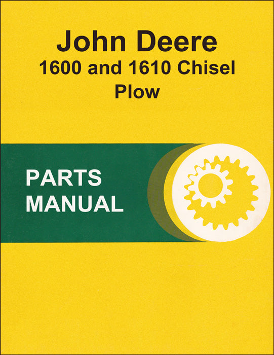 JD 1600 and 1610 Chisel Plow - Parts Catalog | Farm Manuals Fast