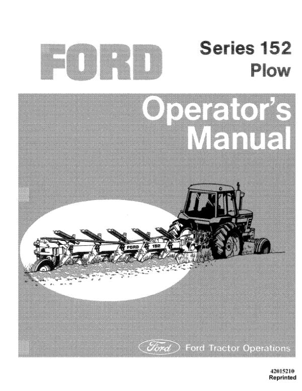 Ford 152 Plow Manual | Farm Manuals Fast