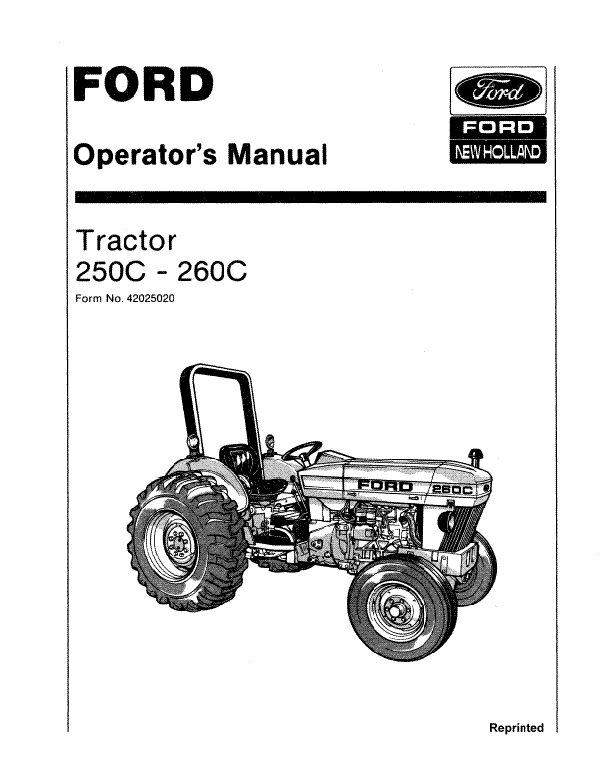 Ford 250C and 260C Tractor Manual | Farm Manuals Fast