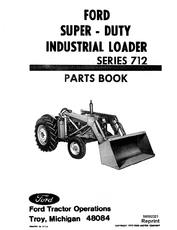 Ford 712 Loader - Parts Catalog | Farm Manuals Fast