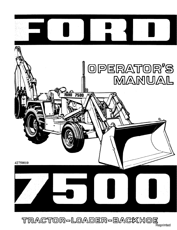 Ford 7500 Tractor-Loader-Backhoe Manual | Farm Manuals Fast
