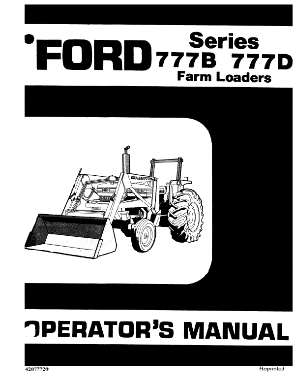 Ford 777B and 777D Loader Manual | Farm Manuals Fast