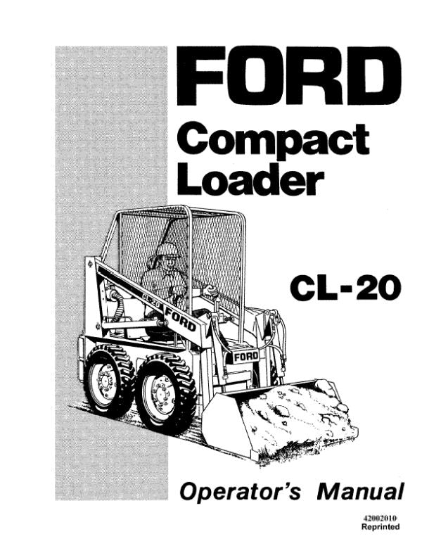 Ford CL-20 Skid-Steer Manual | Farm Manuals Fast