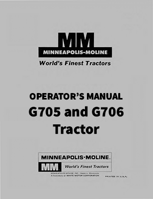 Minneapolis-Moline G705 and G706 Tractor Manual | Farm Manuals Fast
