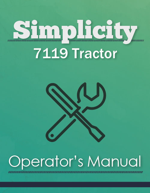 Simplicity 7119 Tractor Manual | Farm Manuals Fast