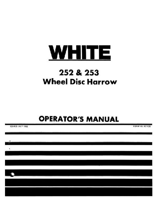 New Idea 252 and 253 Disc Harrow Manual | Farm Manuals Fast